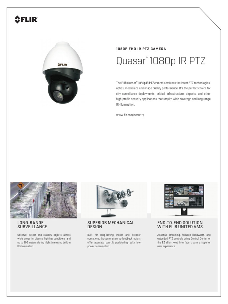 1080P FHD Ir PTZ Camera | PDF | Camera | Infrared