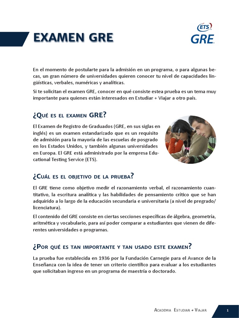 Examen GRE | PDF | Prueba (evaluación) | Cognición