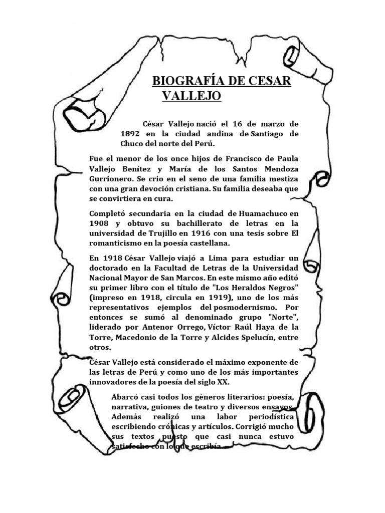 Biografía de César Vallejo | PDF