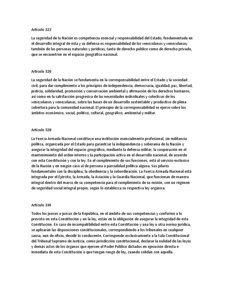 Artículo 322 | PDF | Estado (política) | Nación