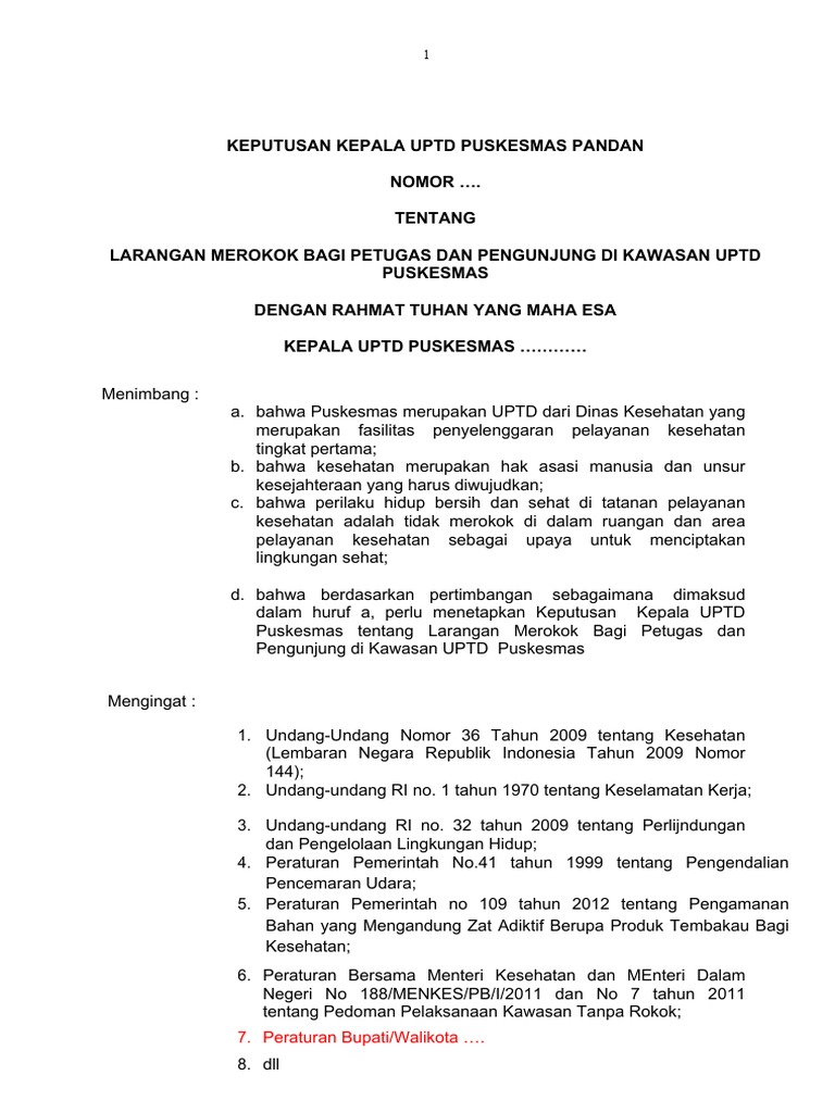 24) 1.4.5.4 SK Larangan Merokok | PDF