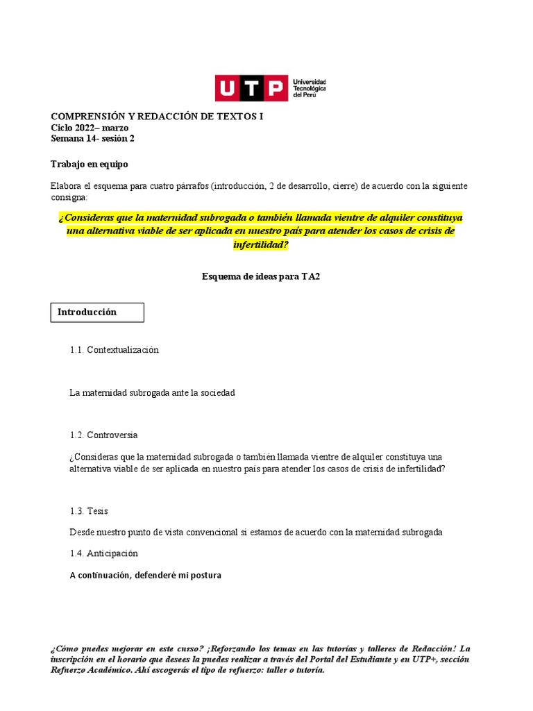 ESQUEMA DE IDEAS - para La PC2 | PDF | Subrogación | Reproducción humana