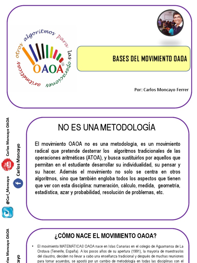 Movimiento OAOA en Matemáticas | PDF | Aprendizaje | Conocimiento
