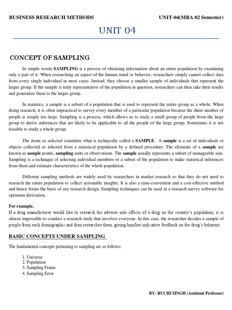 BUSINESS RESEARCH METHODS | PDF | Sampling (Statistics) | Sample Size Determination