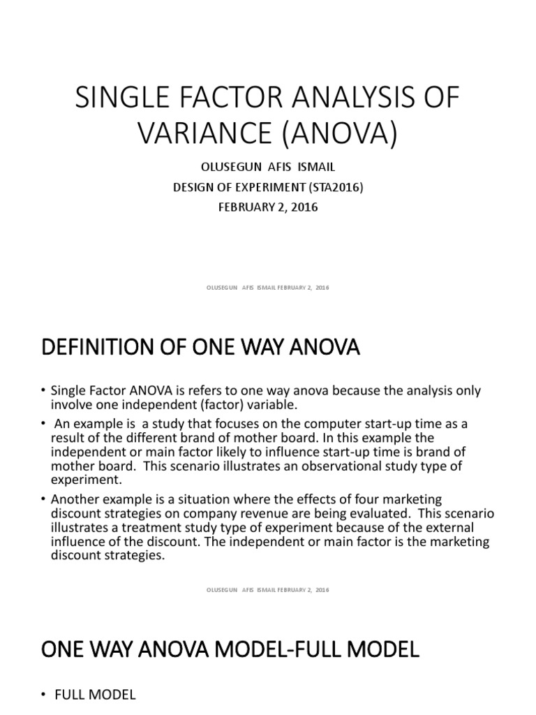 One-Way ANOVA Analysis Explained | PDF | Analysis Of Variance | Errors ...