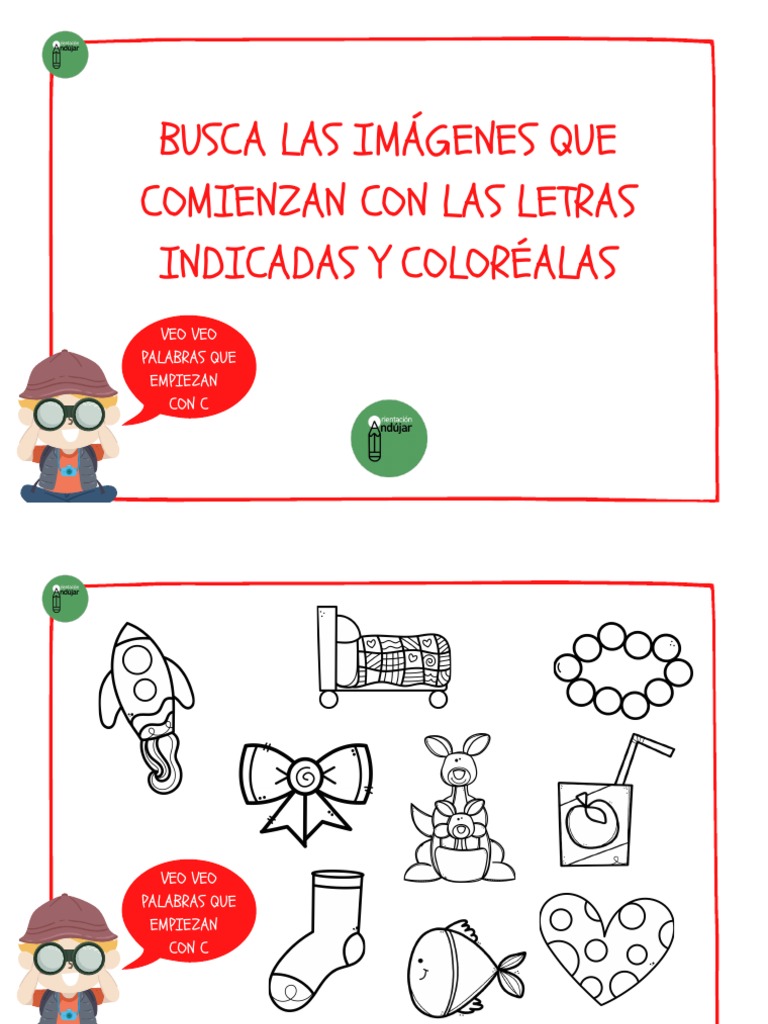 Conciencia Fonologica. Veo Veo Palabras Con... | PDF