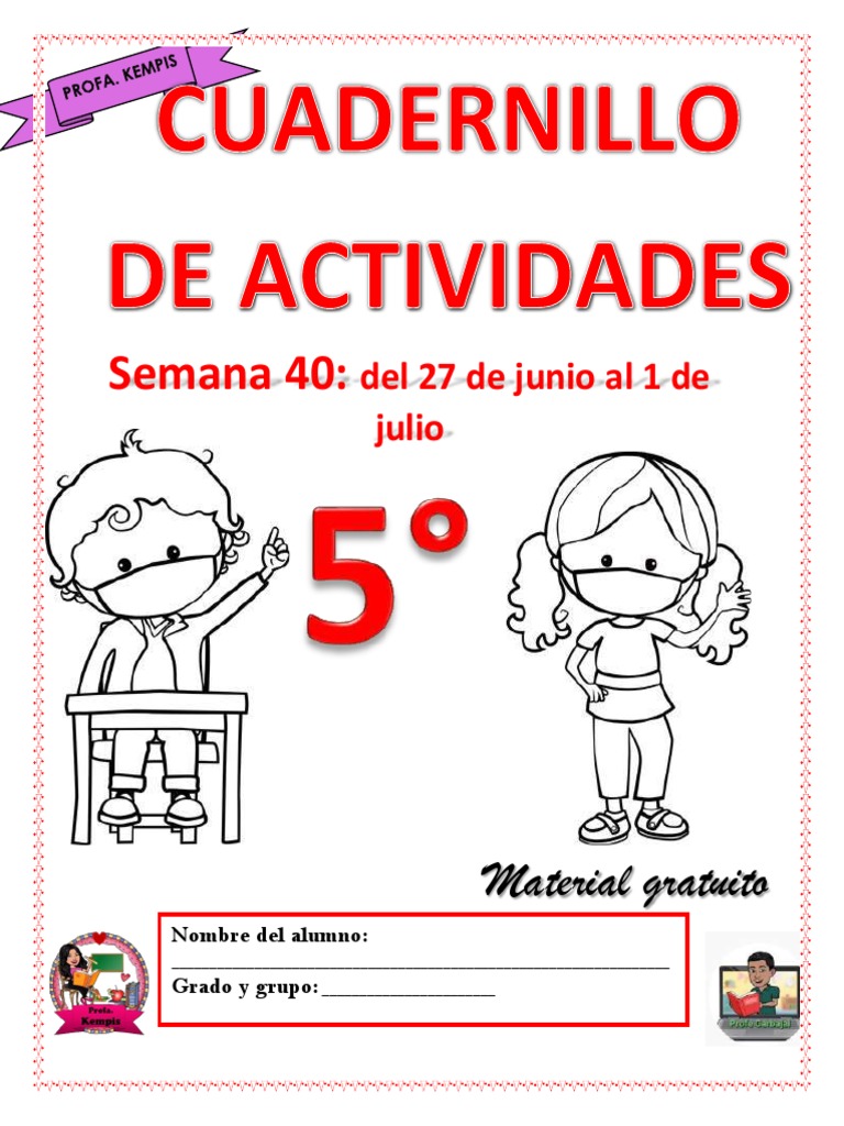 5° S40 Cuadernillo de Actividades-Profa Kempis | PDF