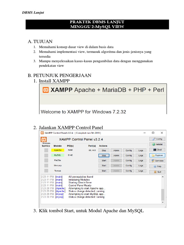 Minggu 2-Materi DBMS Lanjut-MySQL Views | PDF