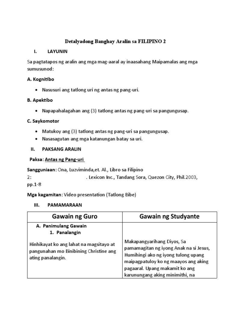 DLP Filipino 3 | PDF