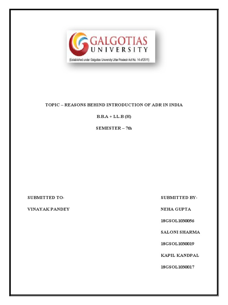 Adr Assignment | PDF | Alternative Dispute Resolution | Arbitration