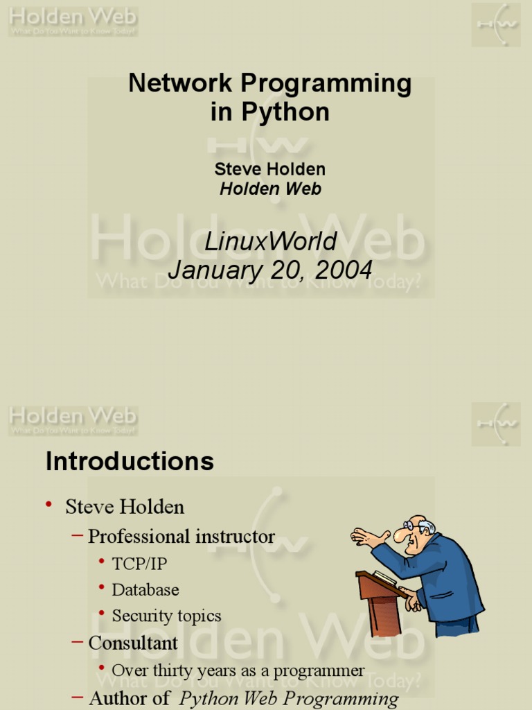 Network Programming in Python | PDF | Internet Protocol Suite | Network ...