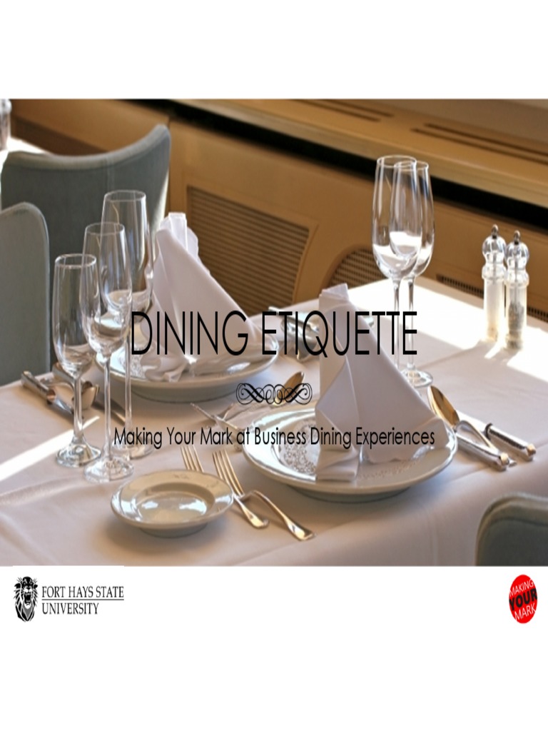 Professional Dining Etiquette Guide | PDF | Waiting Staff | Spoon