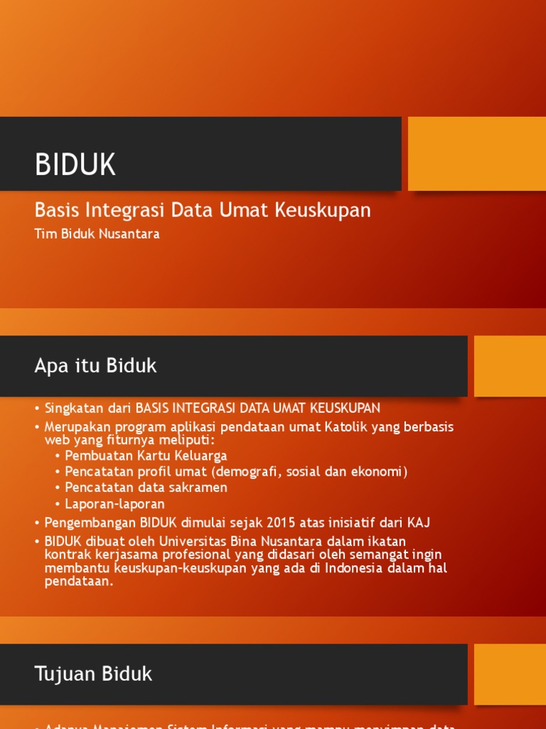 Sistem Data Umat Katolik Biduk | PDF