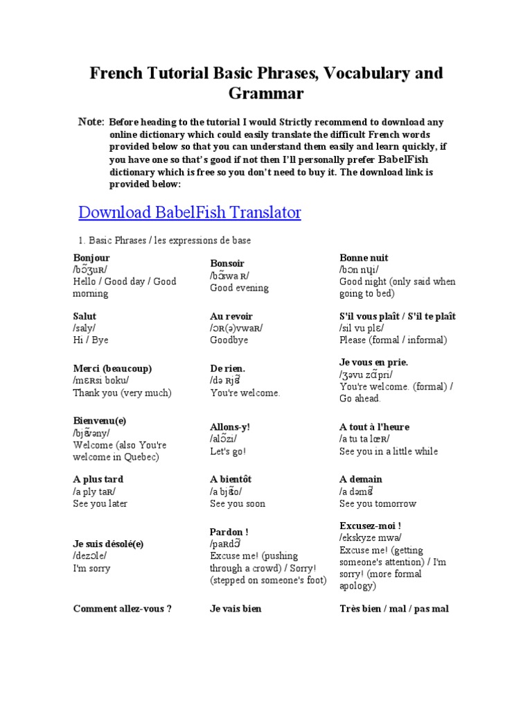 French I | PDF | Grammatical Gender | French Language