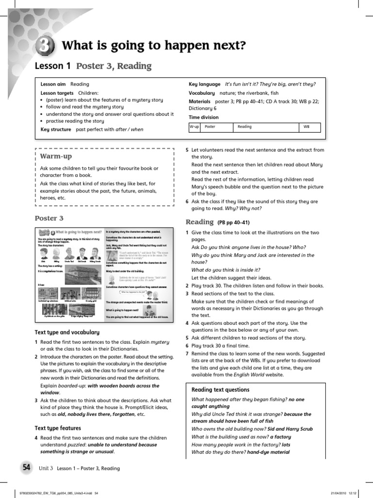 Answer Key Unit3,4 | PDF | Reading Comprehension | Vocabulary