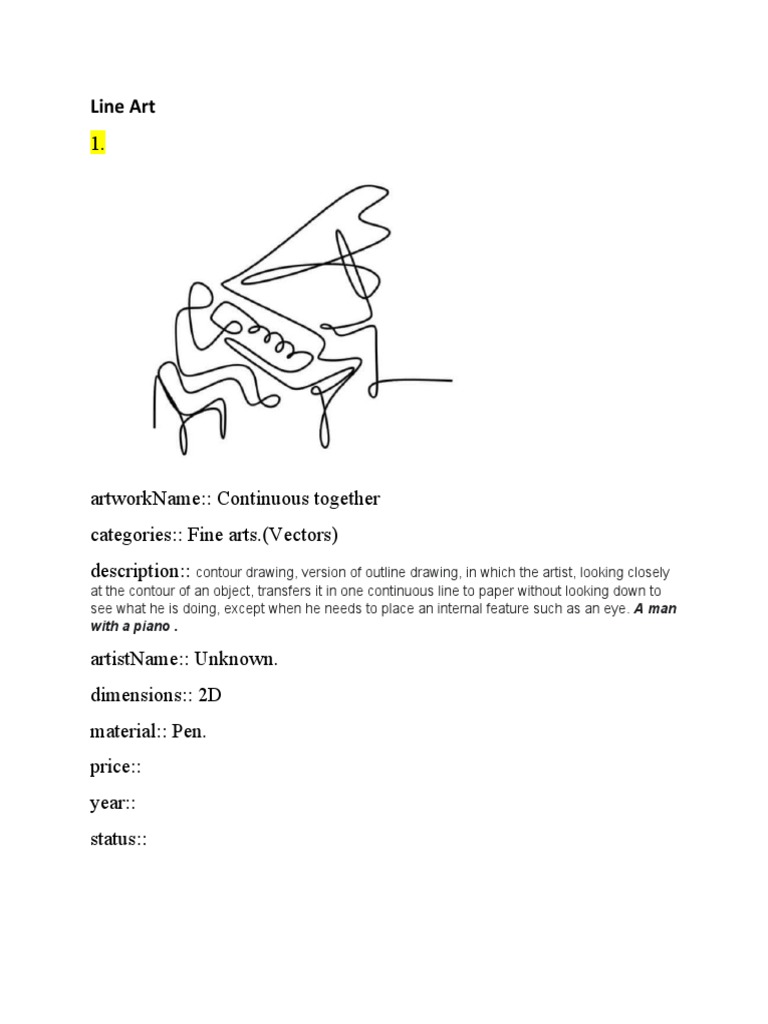 Line Art | PDF | Artistic Techniques | Crafts