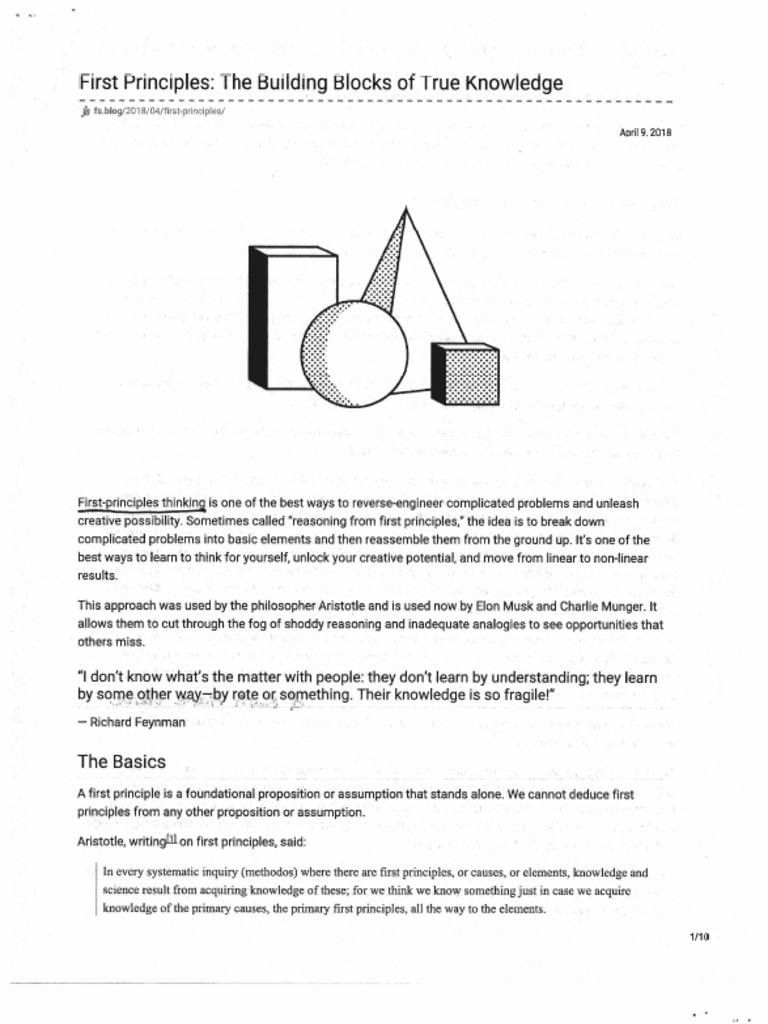 First-Principles-Thinking | PDF