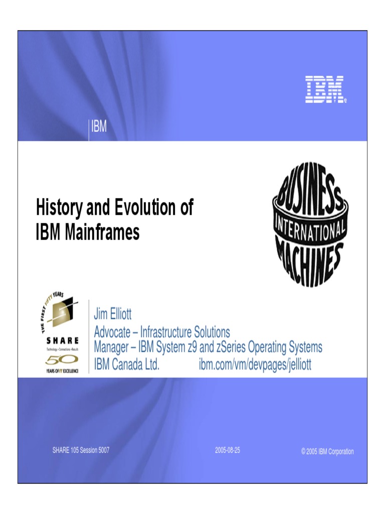 History and Evolution of IBM Mainframes | PDF | Computer Engineering | Software