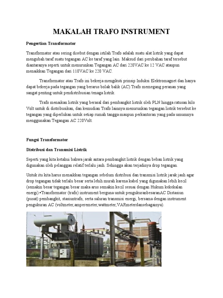 Transformator Makalah | PDF