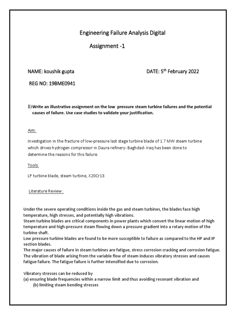 Engineering Failure Analysis - DA1 | PDF | Fracture | Fatigue (Material)