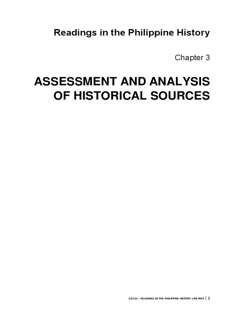 M3 Readings in The Philippine History | PDF | Primary Sources | Philippines