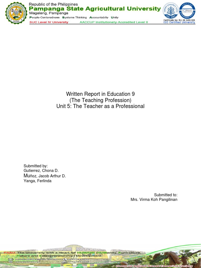 Module 5 The Teacher As A Professional | PDF | Teachers | Licensure