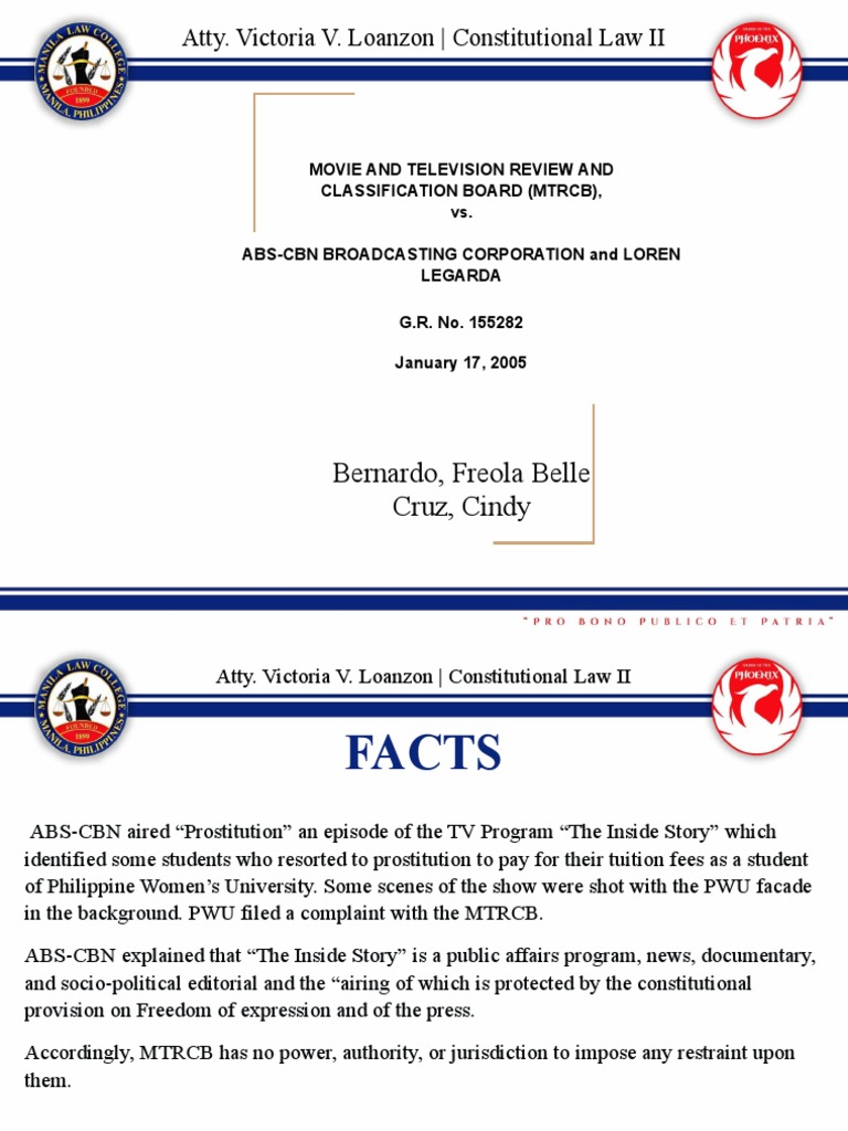 Atty. Victoria V. Loanzon - Constitutional Law II: Bernardo, Freola ...