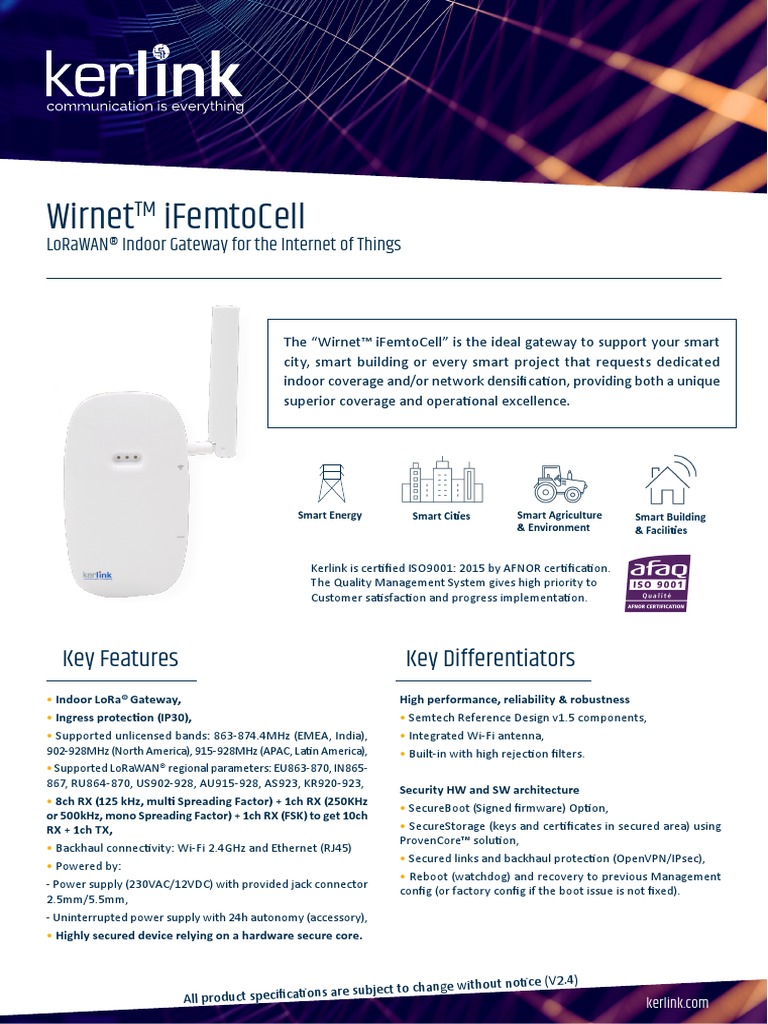 Wirnet Ifemtocell: Key Differentiators Key Features | PDF | Information Age | Electronics