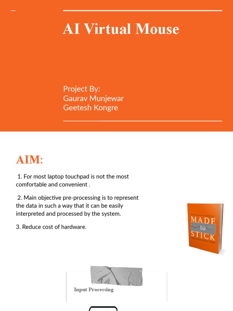 AI Virtual Mouse: Project By: Gaurav Munjewar Geetesh Kongre | PDF ...
