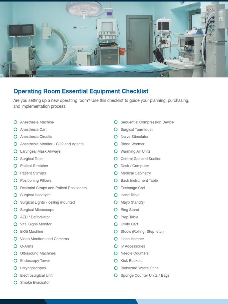 Or Essential Equipment Checklist | PDF | Computers