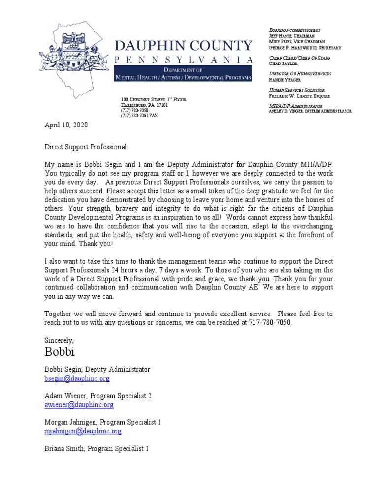 Thank You Letter DSP | PDF