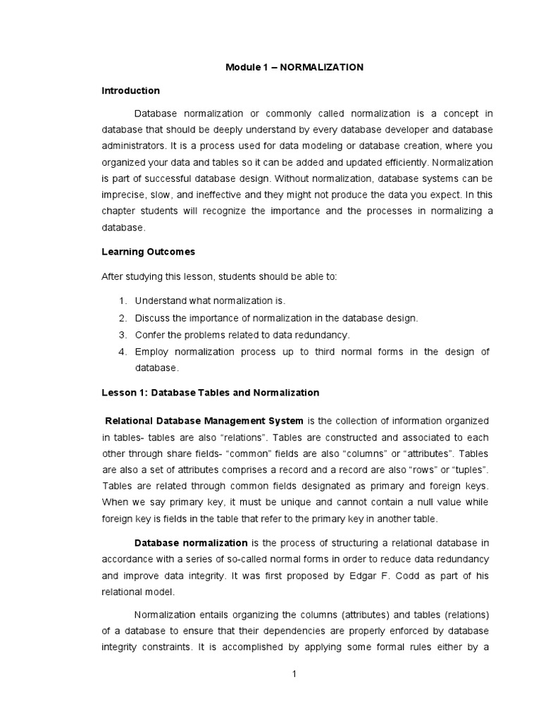 Understanding Database Normalization | PDF | Relational Database | Sql