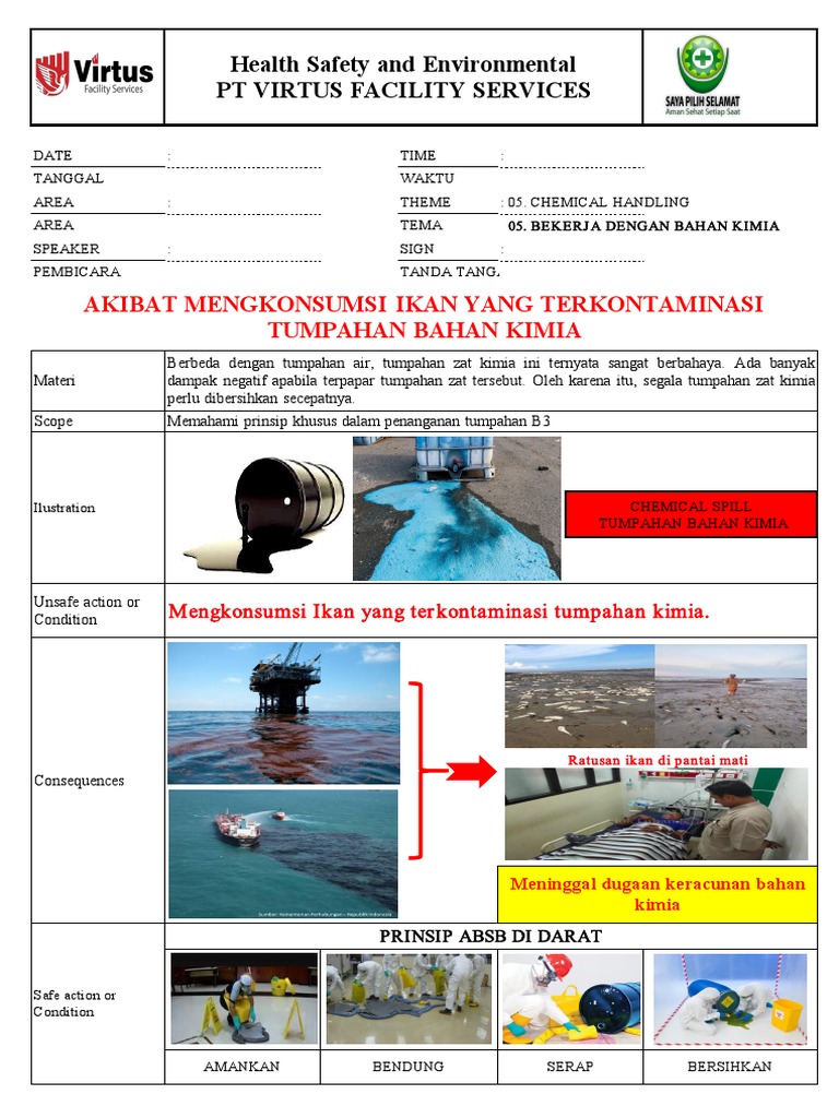TGL 7 Spt'21. VGR 5. AWAS DAMPAK TUMPAHAN, BAHAN KIMIA PDF | PDF