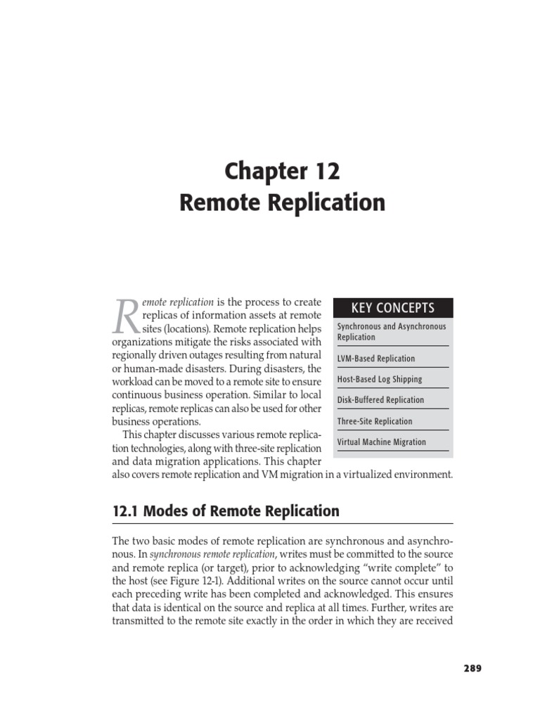 Remote Replication | PDF | Replication (Computing) | Databases Remote Replication | PDF | Replication (Computing) | Databases