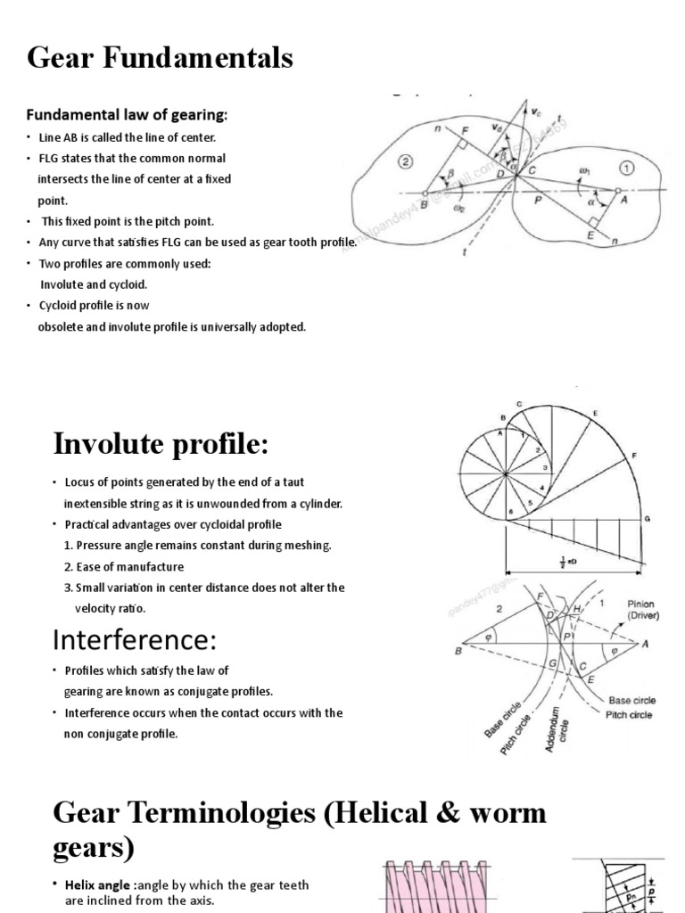 Gear Fundamentals: Fundamental Law of Gearing | PDF