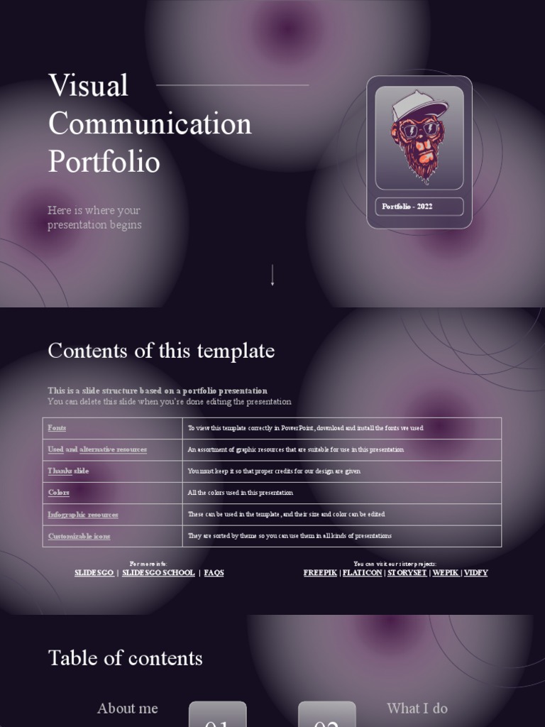 Visual Communication Portfolio | PDF | Planets | Saturn