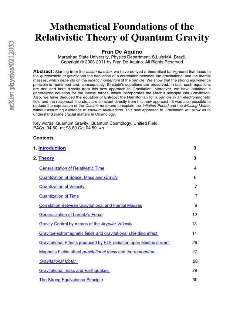 Mathematical Foundations of The | PDF