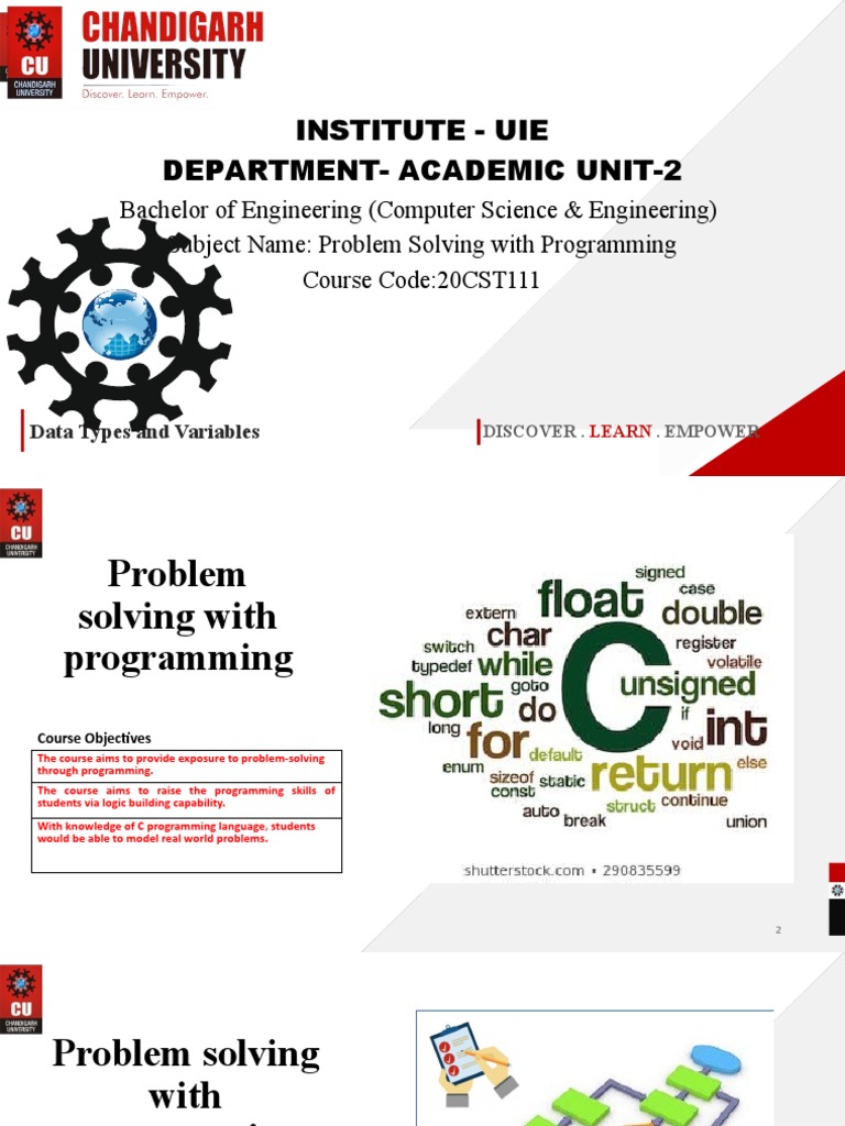 Lecture 6 Data Types and Variables | PDF | Integer (Computer Science ...