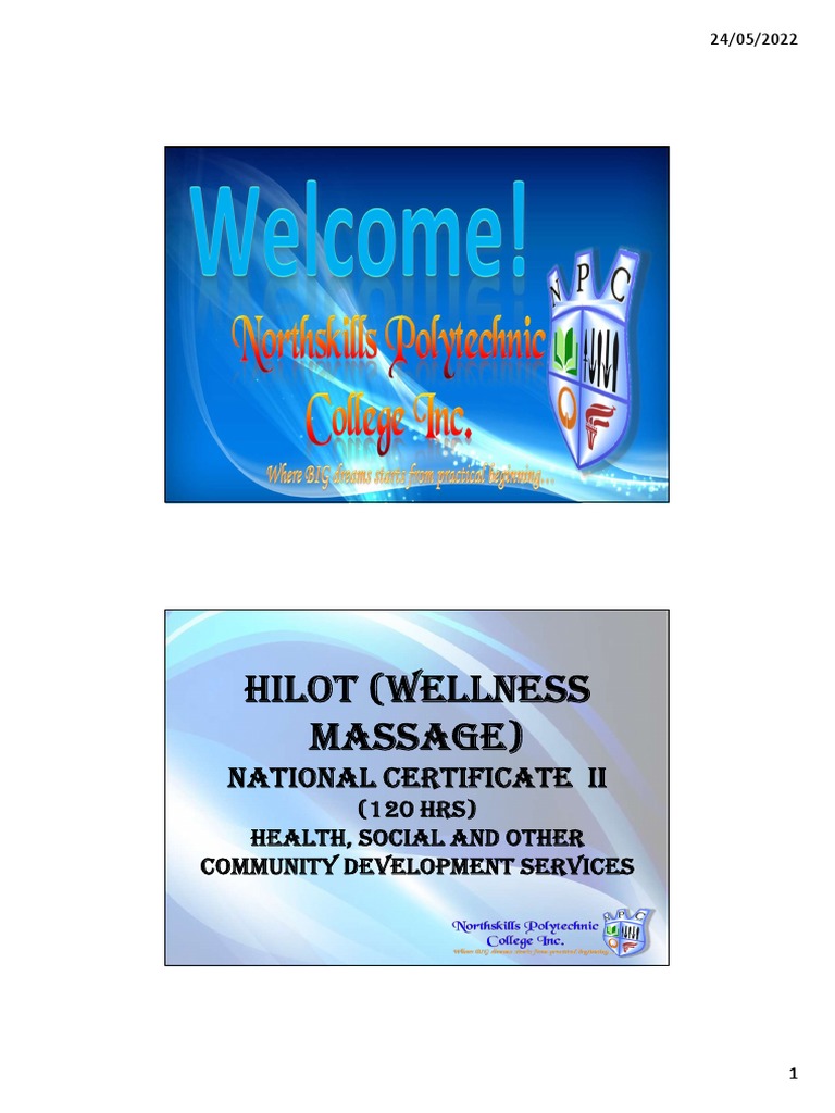 Hilot Wellness Massage Certification Guide | PDF | Anatomical Terms Of ...
