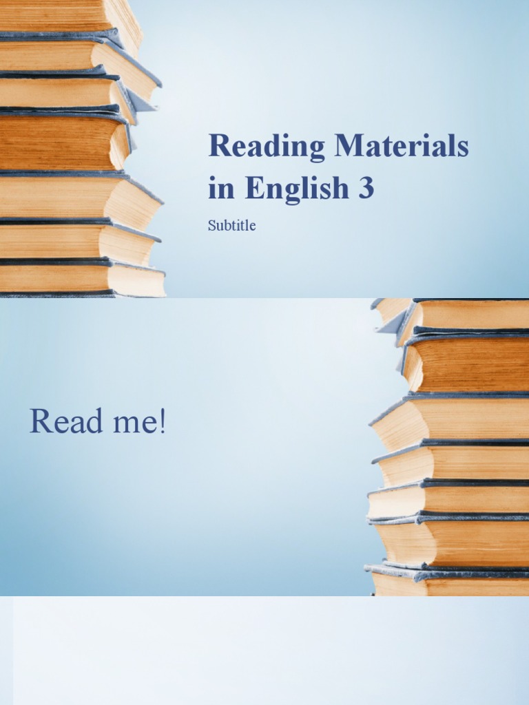 Reading Materials in English 3 | PDF