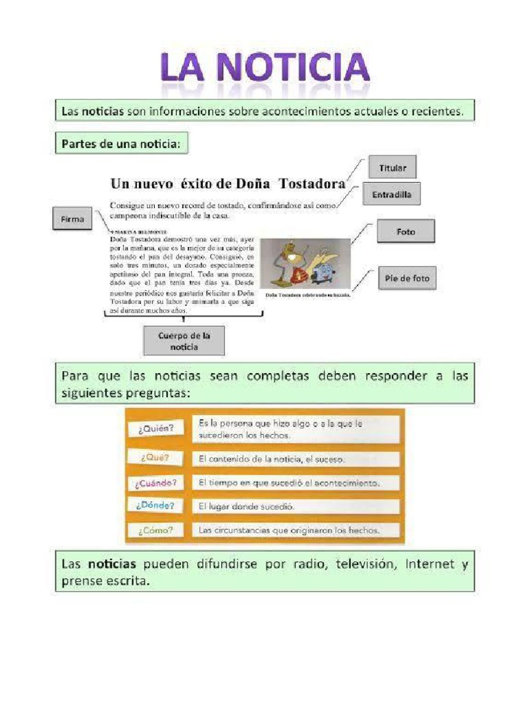 La Noticia Primero Secundaria Pdf
