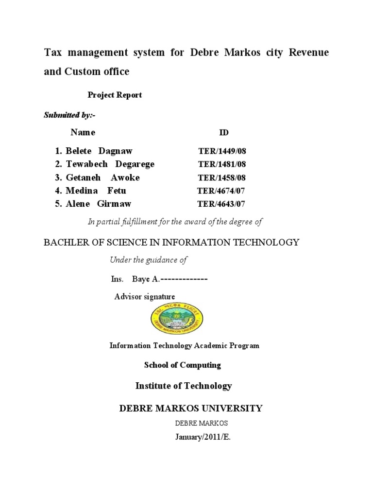 Tax Management System PDF | PDF | Use Case | World Wide Web