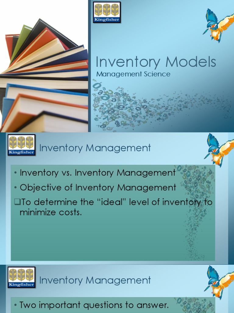 Topic 6 Inventory Models | PDF | Inventory | Economies