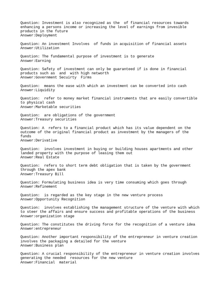 BFN 203 | PDF | Investing | Diversification (Finance)