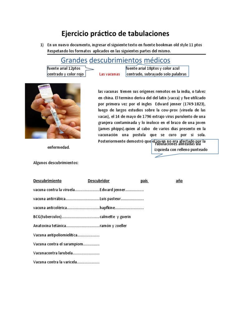 Ejercicio Práctico de Tabulaciones | PDF | Ciencia y matemáticas