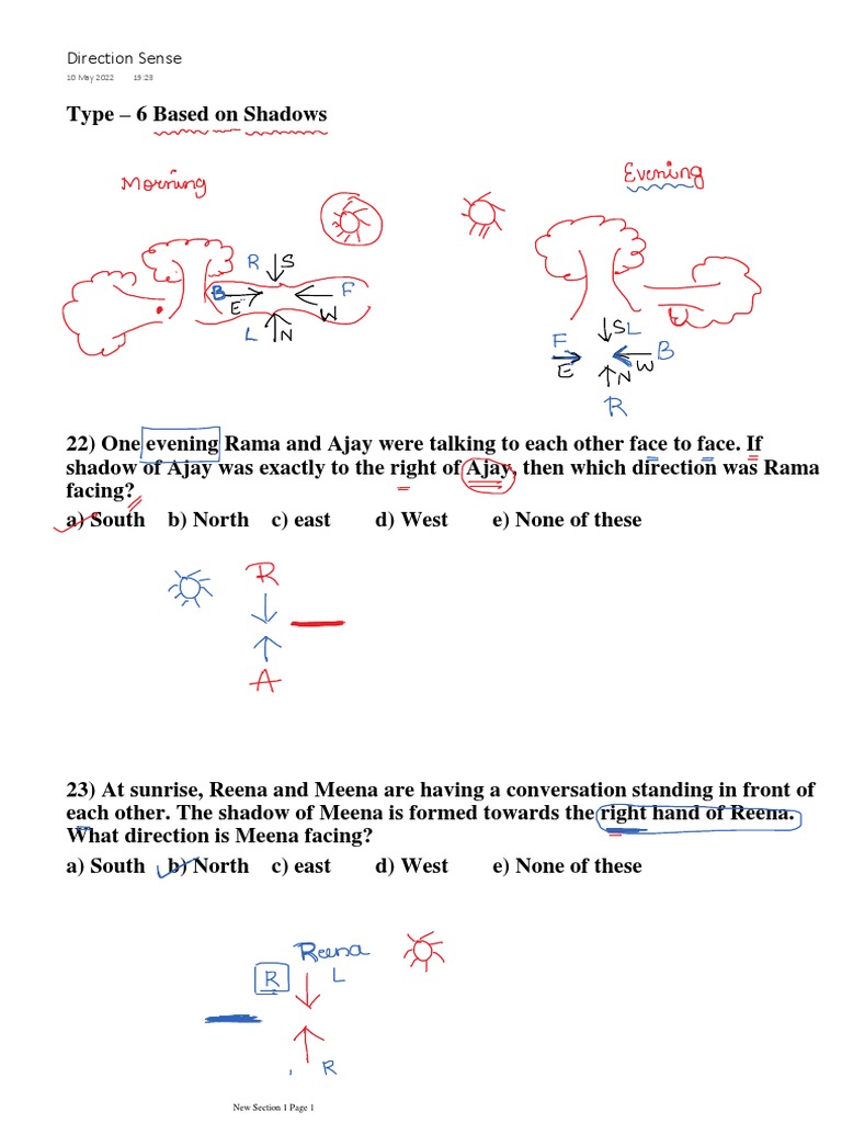 Direction Sense: New Section 1 Page 1 | PDF