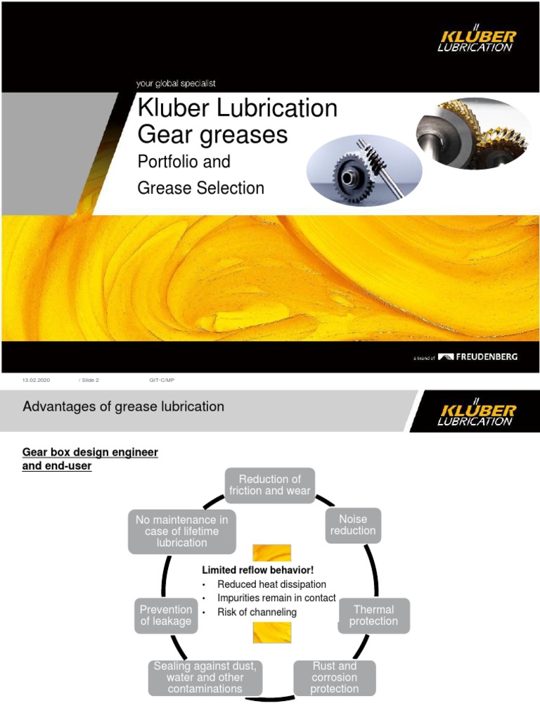 Lubricating Gear Greases Portfolio EN | PDF | Lubricant | Gear