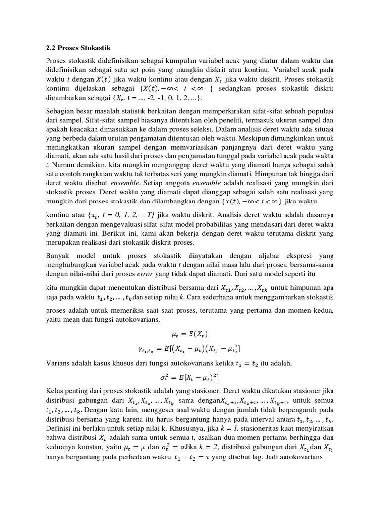 Proses Stokastik Dan ACF Distance Cluster | PDF | Sains & Matematika