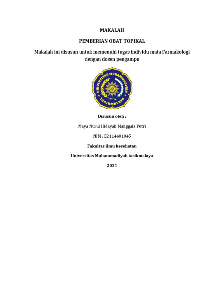 Panduan Pemberian Obat Topikal | PDF | Sains & Matematika