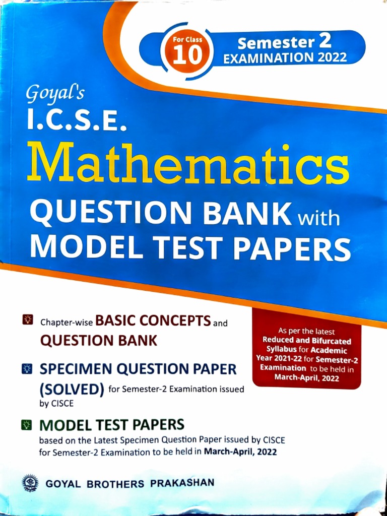 Icse Maths Goyel Sem 2 by Swapan | PDF